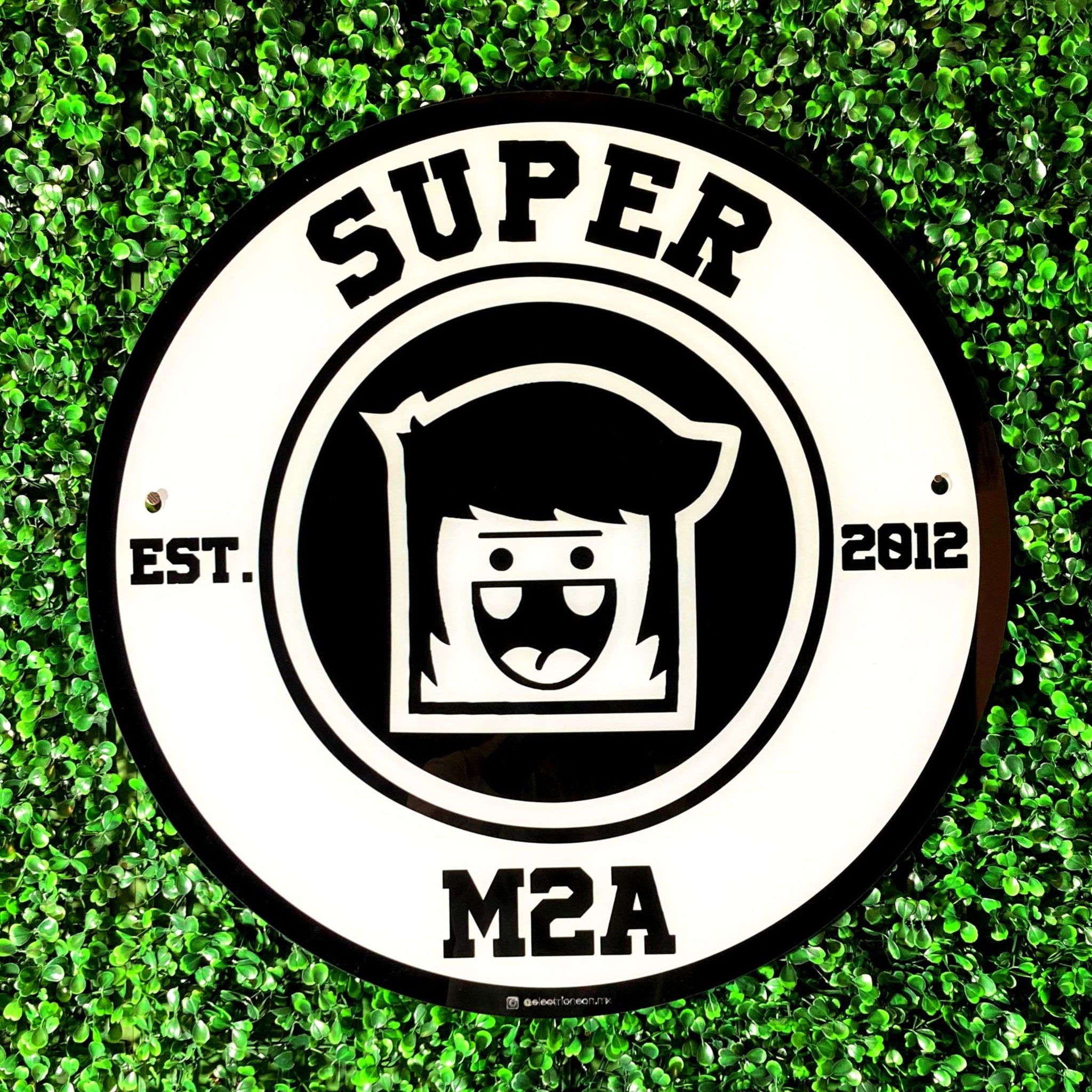 Logo Circular en Acrílico con Impresión UV – Electric Neon